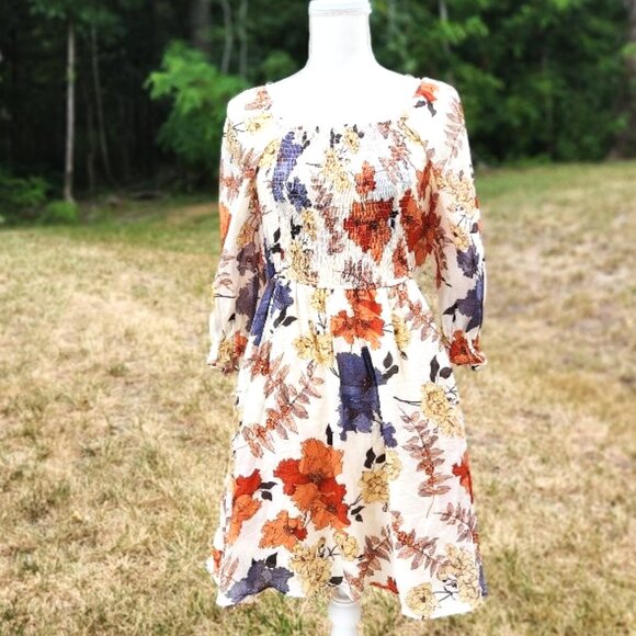 Hayden | Dresses | Nwt Hayden Flowy Boho Floral Fall Dress Size S ...